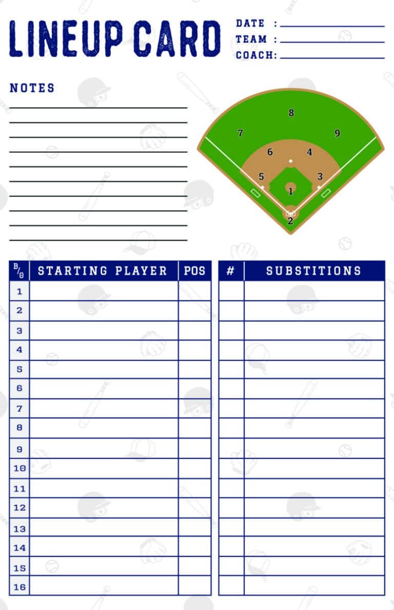 Free Lineup Card Templates